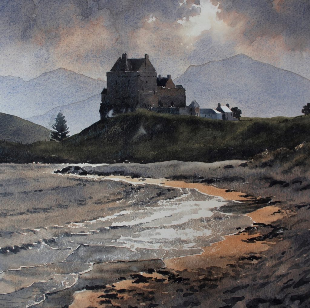 Watercolour painting of Duart Castle, Isle of Mull. | Paul Pacey
